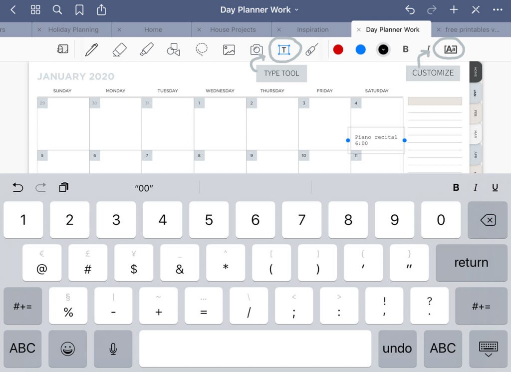 How to Type and Write in your Digital Planners and Notebooks