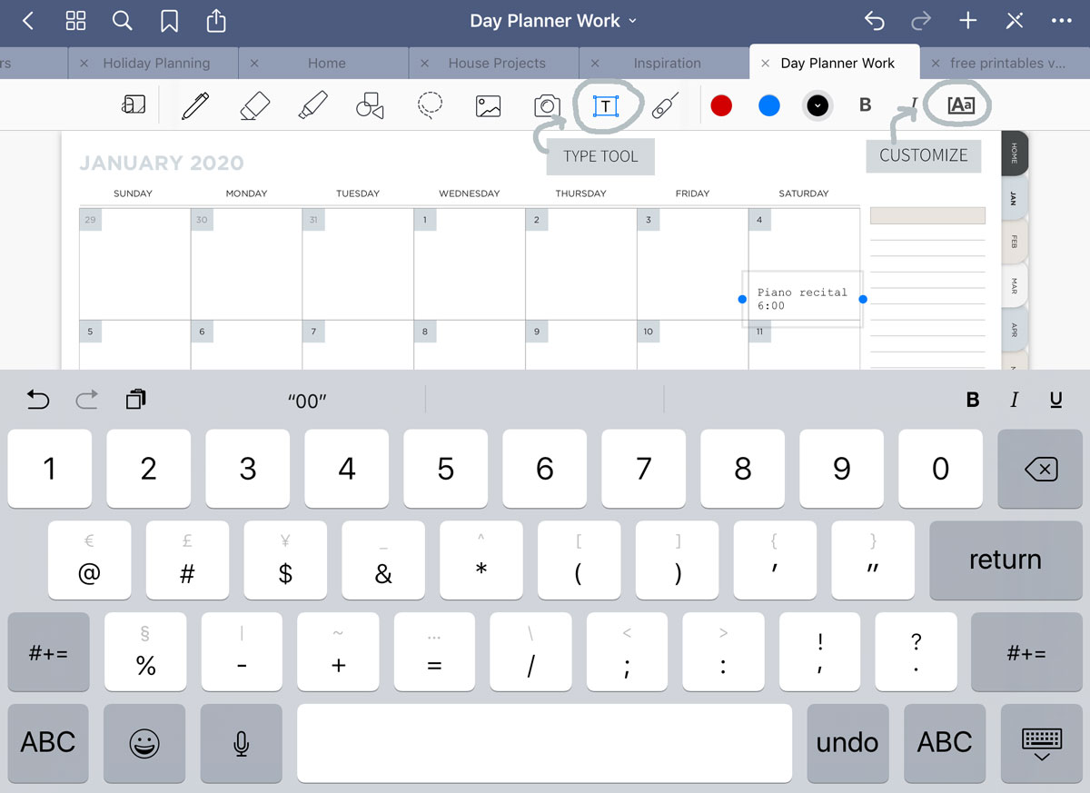 How To Type And Write In Your Digital Planners And Notebooks