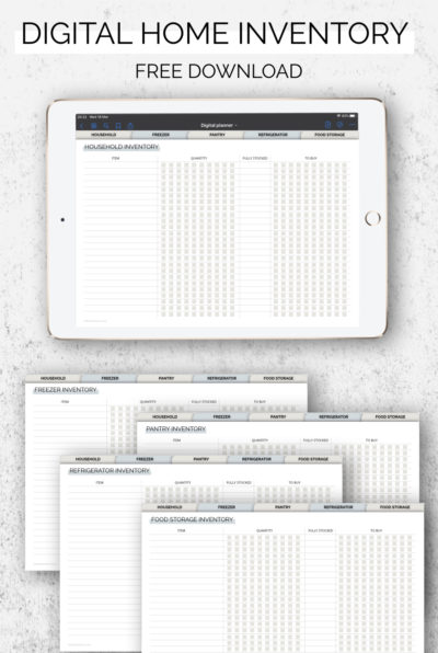 FREE Home Inventory Printables and Digital Files